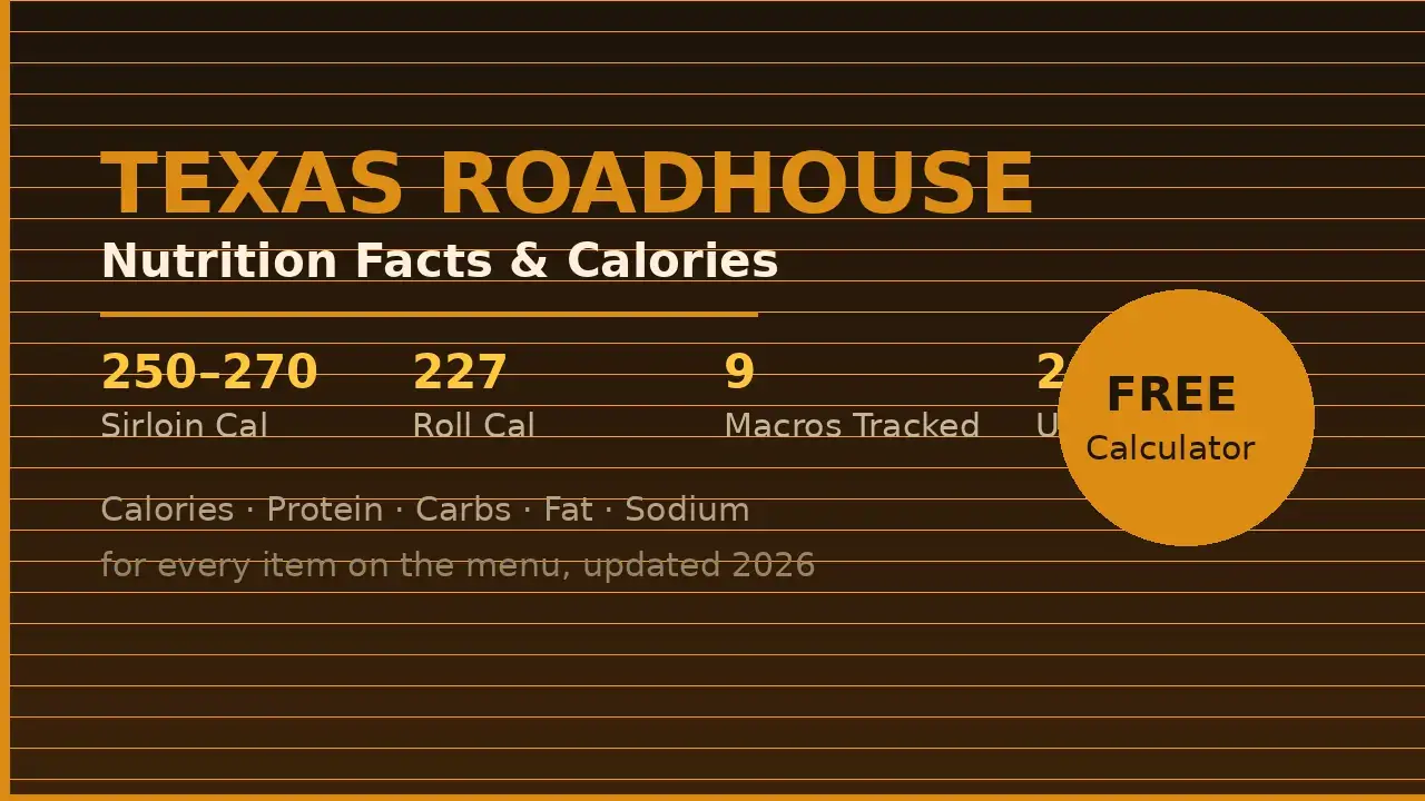 Texas Roadhouse Nutrition Facts, Calories & Calculator 2026